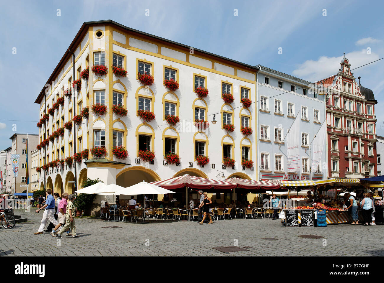Max-Josefs-Platz Square, Rosenheim, Upper Bavaria, Germany, Europe ...