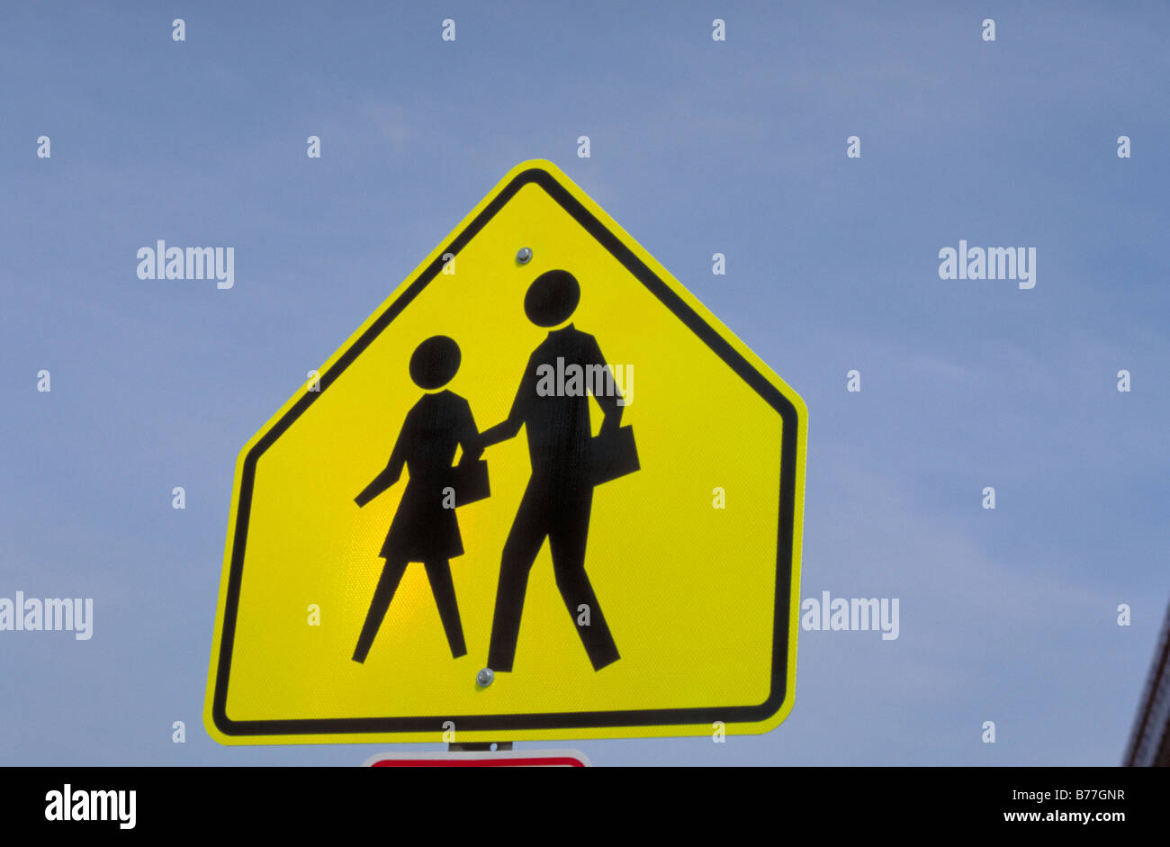 School crossing warning sign. St. Paul, Minnesota Stock Photo - Alamy