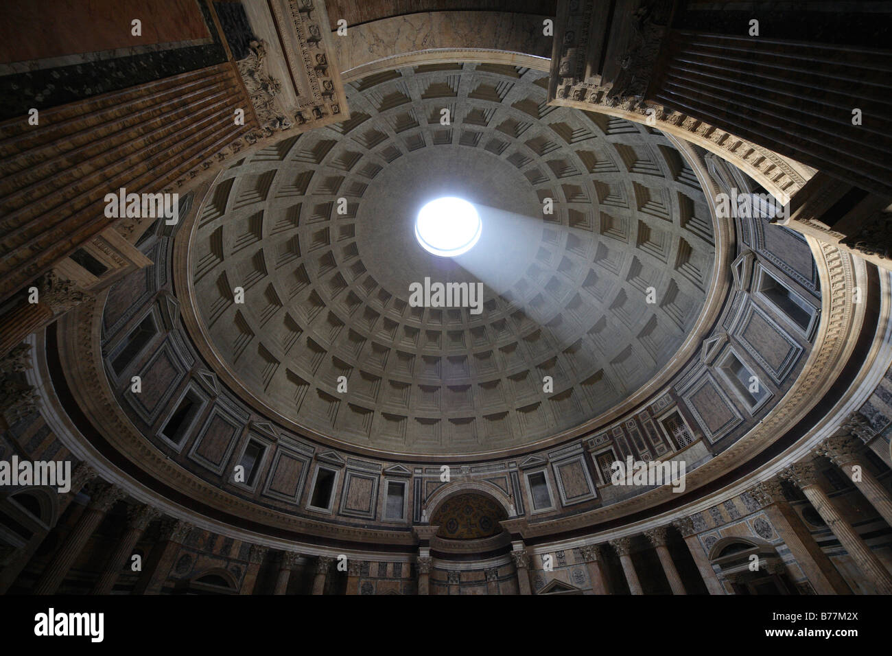 Italy,Lazio,Rome,The Pantheon,Church,Interior,Vaulted Ceiling Stock ...