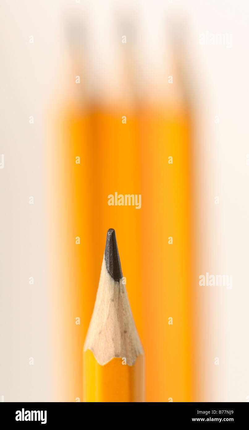 Sharp lead pencil upright Stock Photo - Alamy