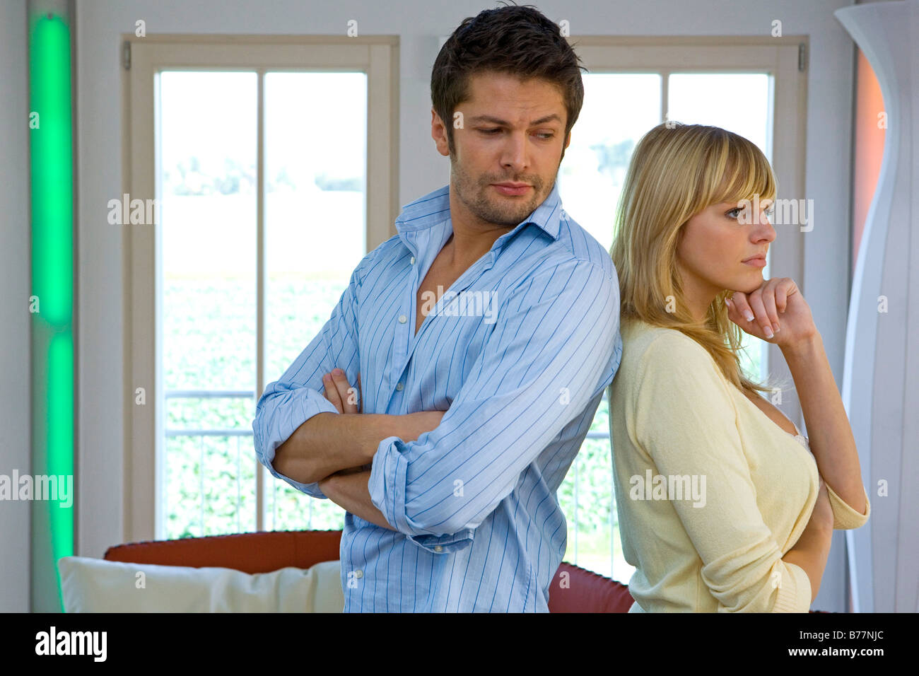 young couple has conflicting Stock Photo - Alamy