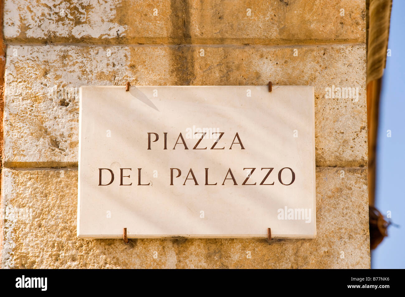 Sign, Piazza del Palazzo, L'Aquila, Abbruzzi, Abruzzo, Italy, Europe ...