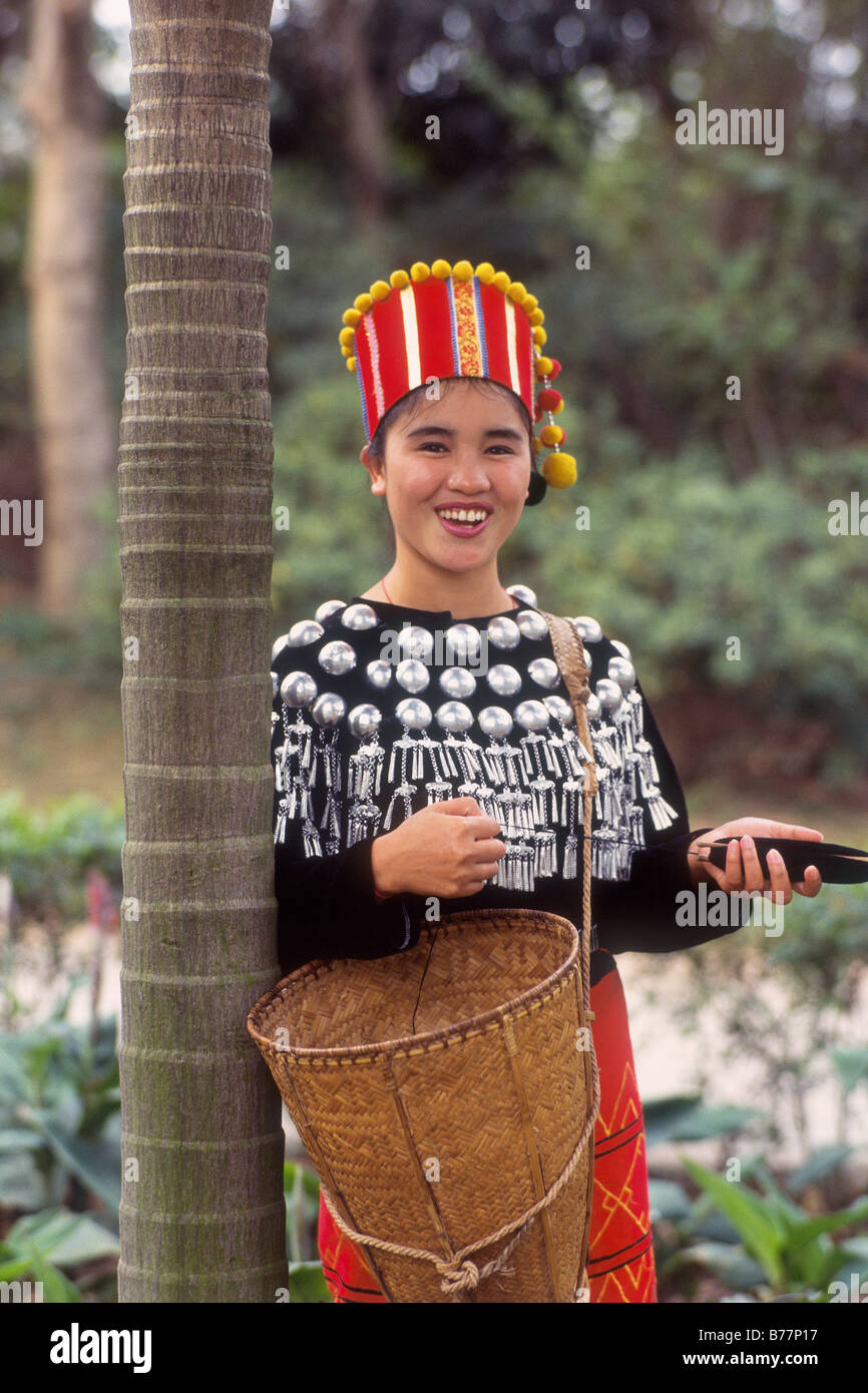 China,Girl in Jingpo Costume Stock Photo - Alamy