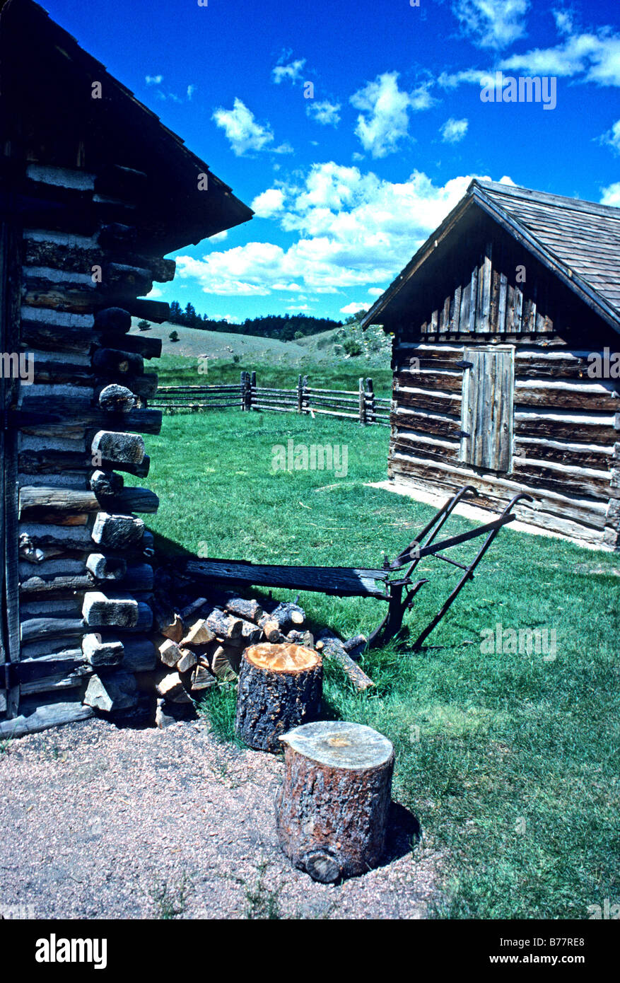 Hornbeck Homestead ranch buildings Florissant Fossil beds National ...