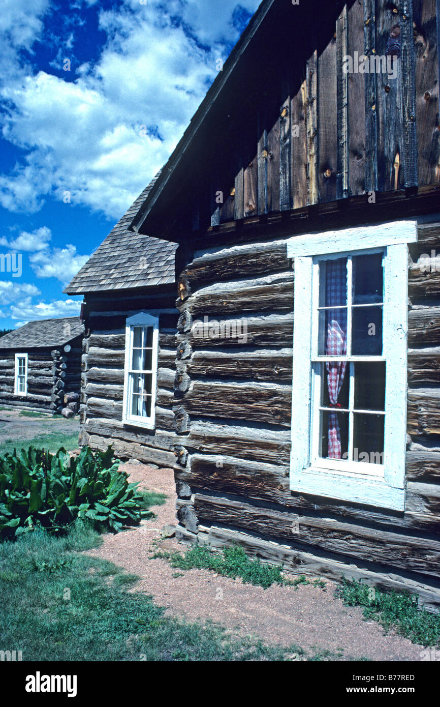 Log buildings at Hornbeck Homestead in Florissant Fossil Beds National ...