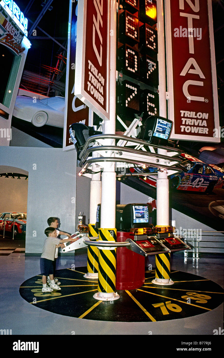 Children at interactive exhibit USA Speedway Museum Daytona Beach ...