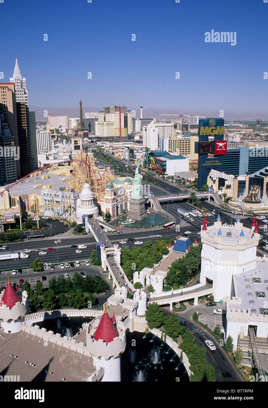 elevated daytime view The Strip,Las Vegas,Nevada Stock Photo - Alamy
