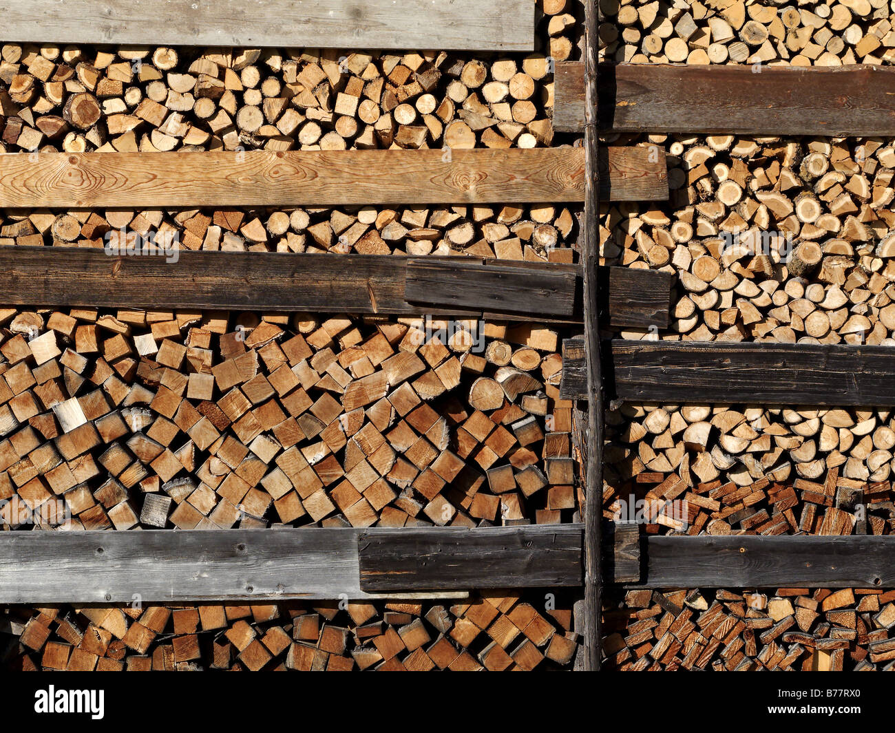 Neatly Stacked Firewood Chiemgau Bavaria Germany Stock Photo - Alamy