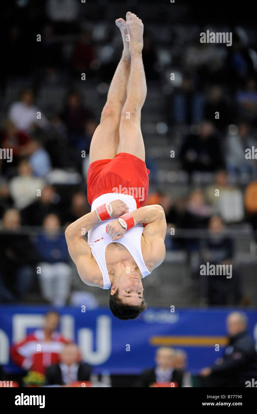 Nicolas Boeschenstein, Switzerland, performing on the floor, Gymnastics ...