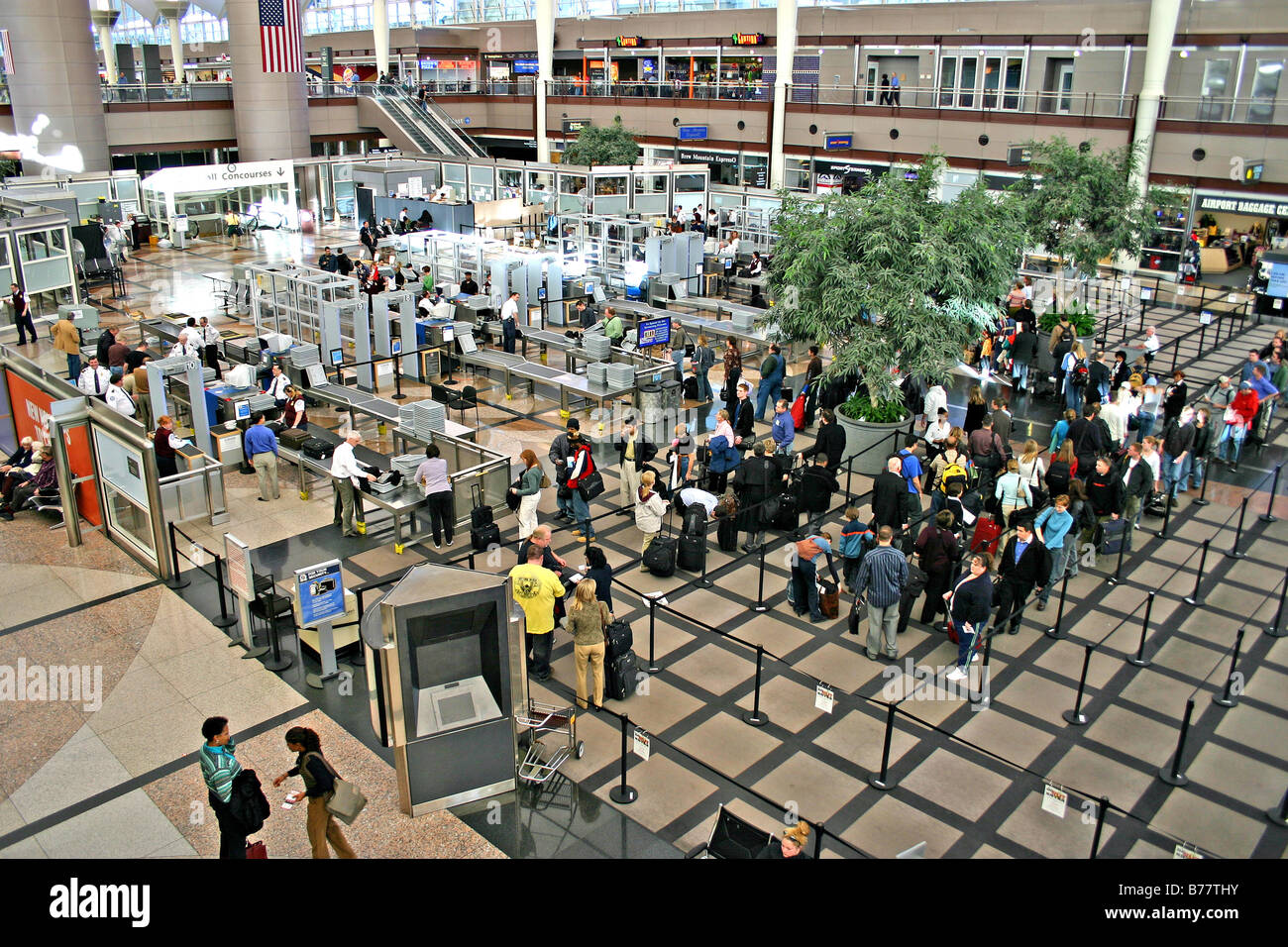 Security Check Point Denver International Airport Colorado Stock Photo ...