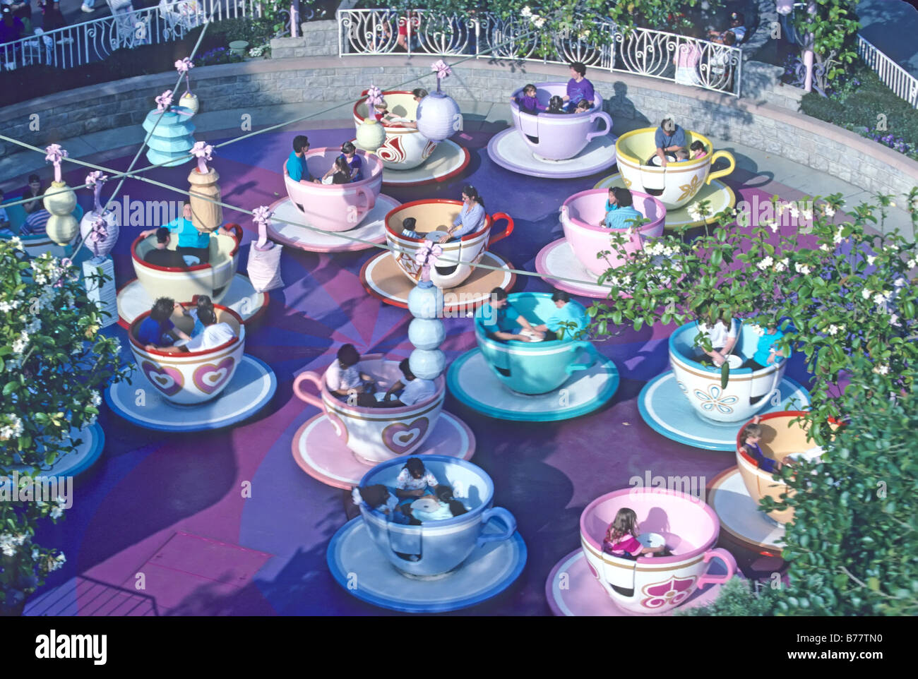 People in Tea Cup ride at Disneyland Anaheim California Stock Photo - Alamy