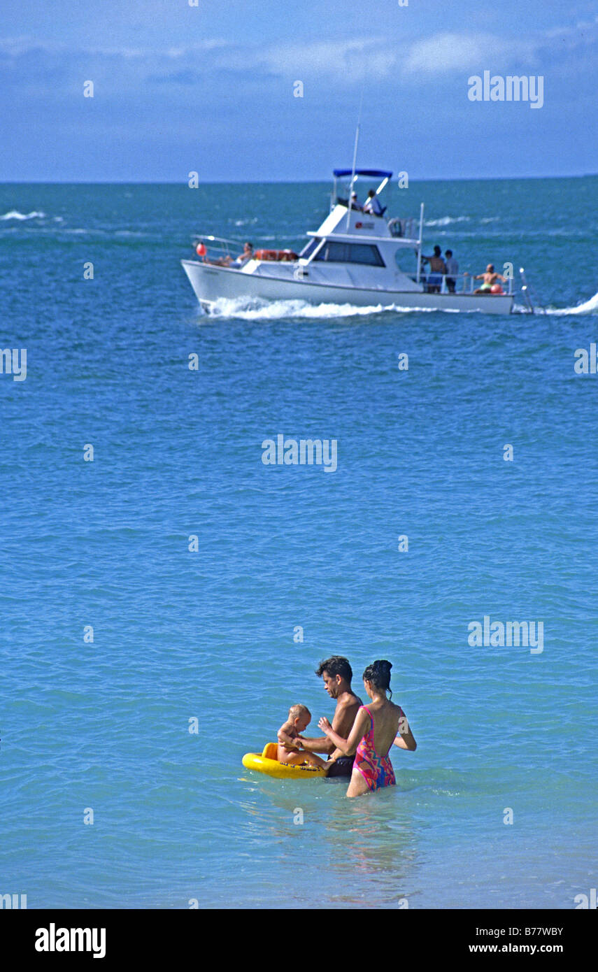 family at beach Key West Florida Stock Photo - Alamy