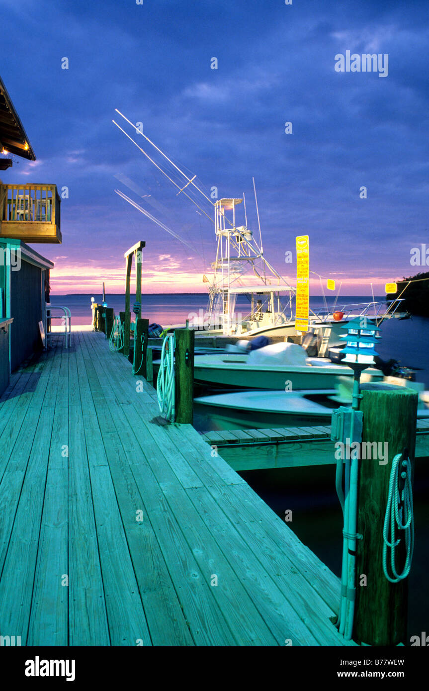 boat dock sunset Islamorada Florida Stock Photo - Alamy
