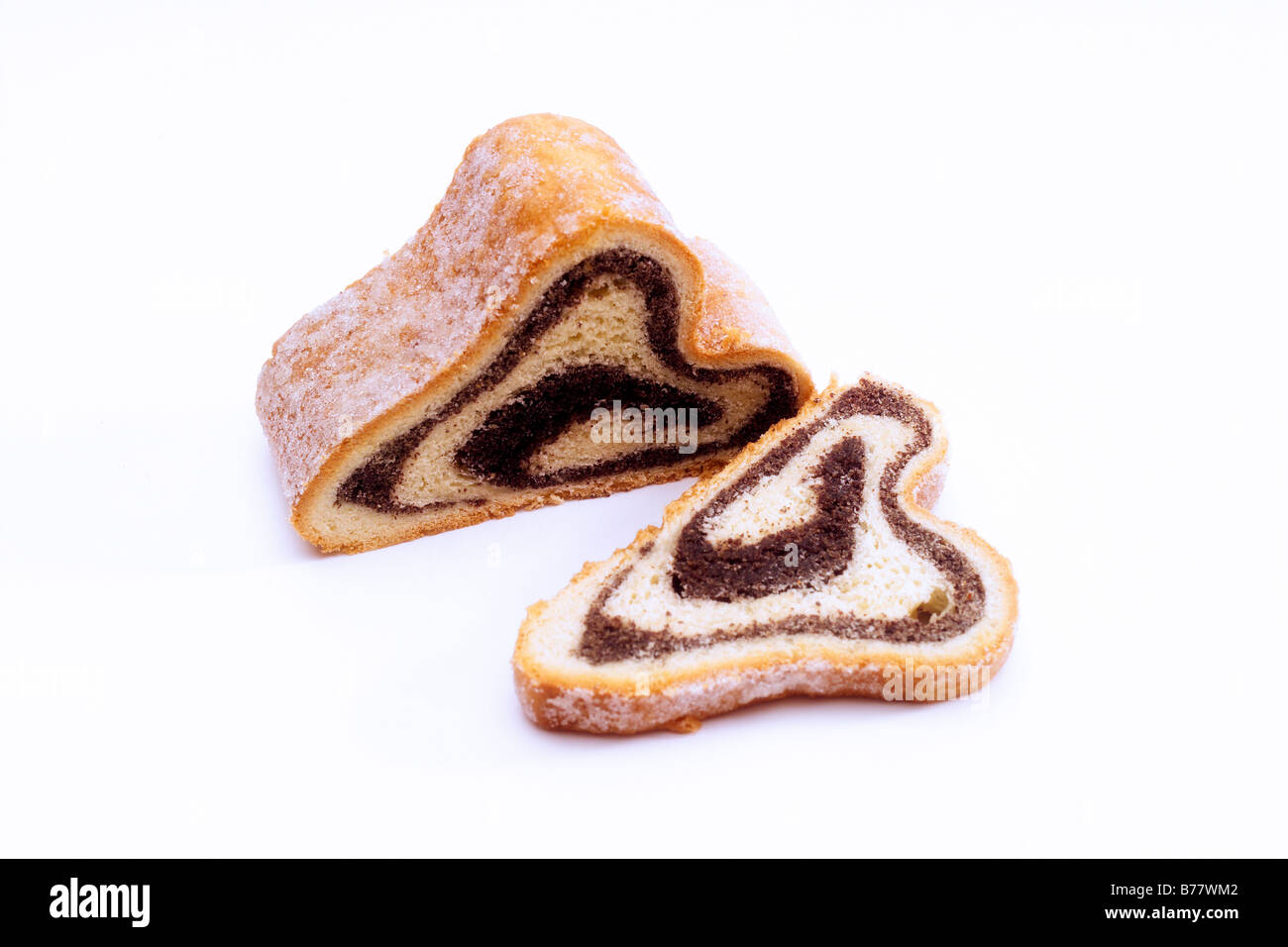 Stollen filled with poppy seed, traditional German christmas ...