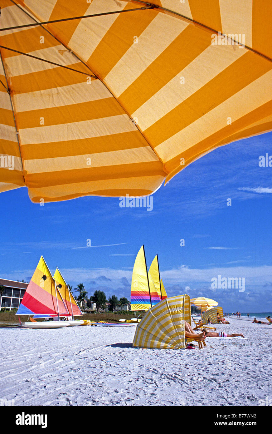 People on beach Sanibel Island Florida Stock Photo - Alamy