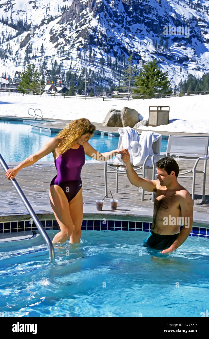 Couple spa winter hi-res stock photography and images - Alamy