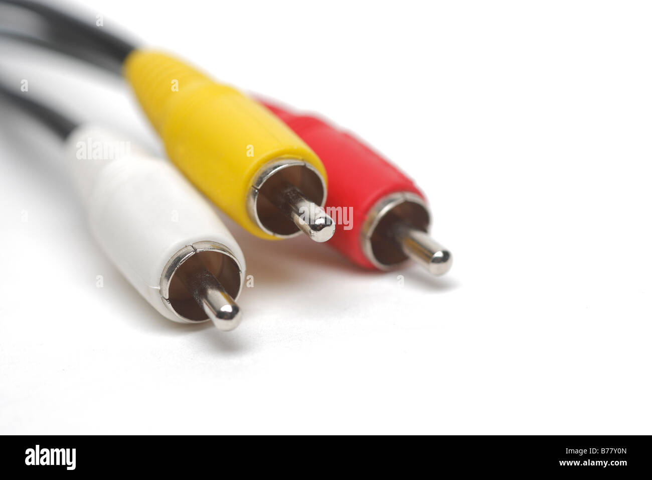 RCA cables, studio shot, white background Stock Photo - Alamy