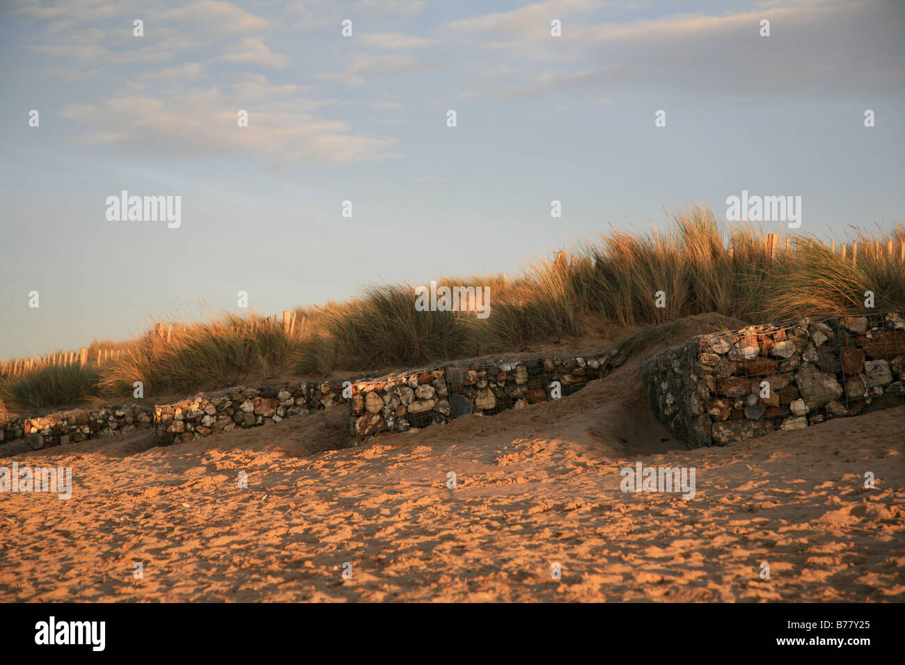 Sea Defences in the Dunes Stock Photo - Alamy