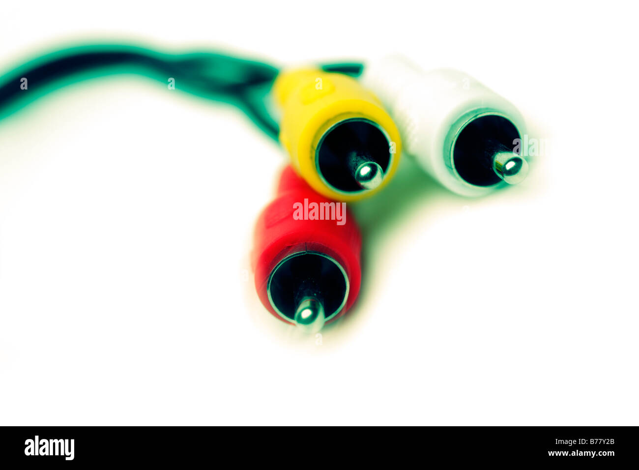 RCA cables, studio shot, white background Stock Photo - Alamy