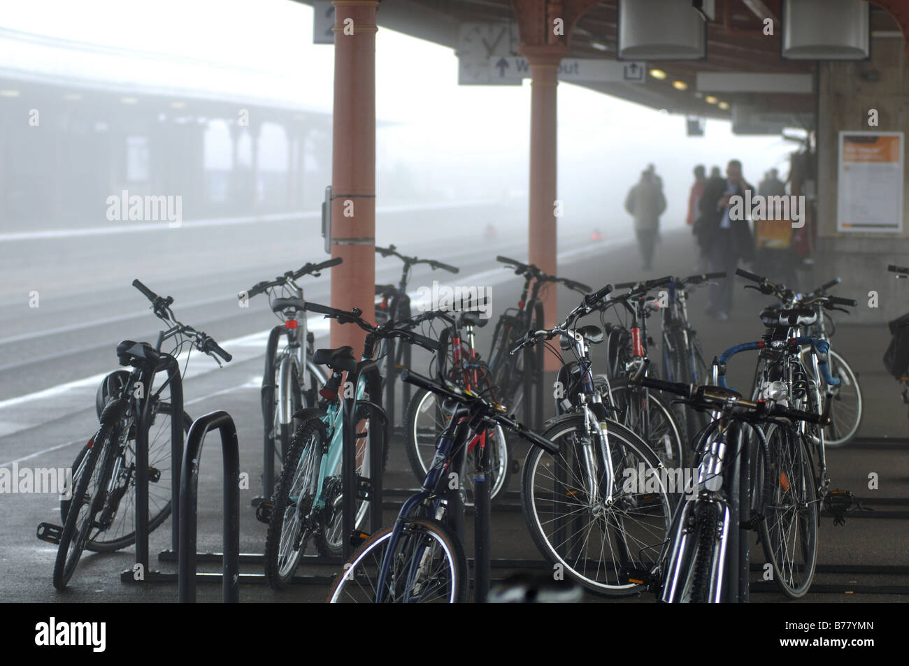Train station bike hi-res stock photography and images - Alamy