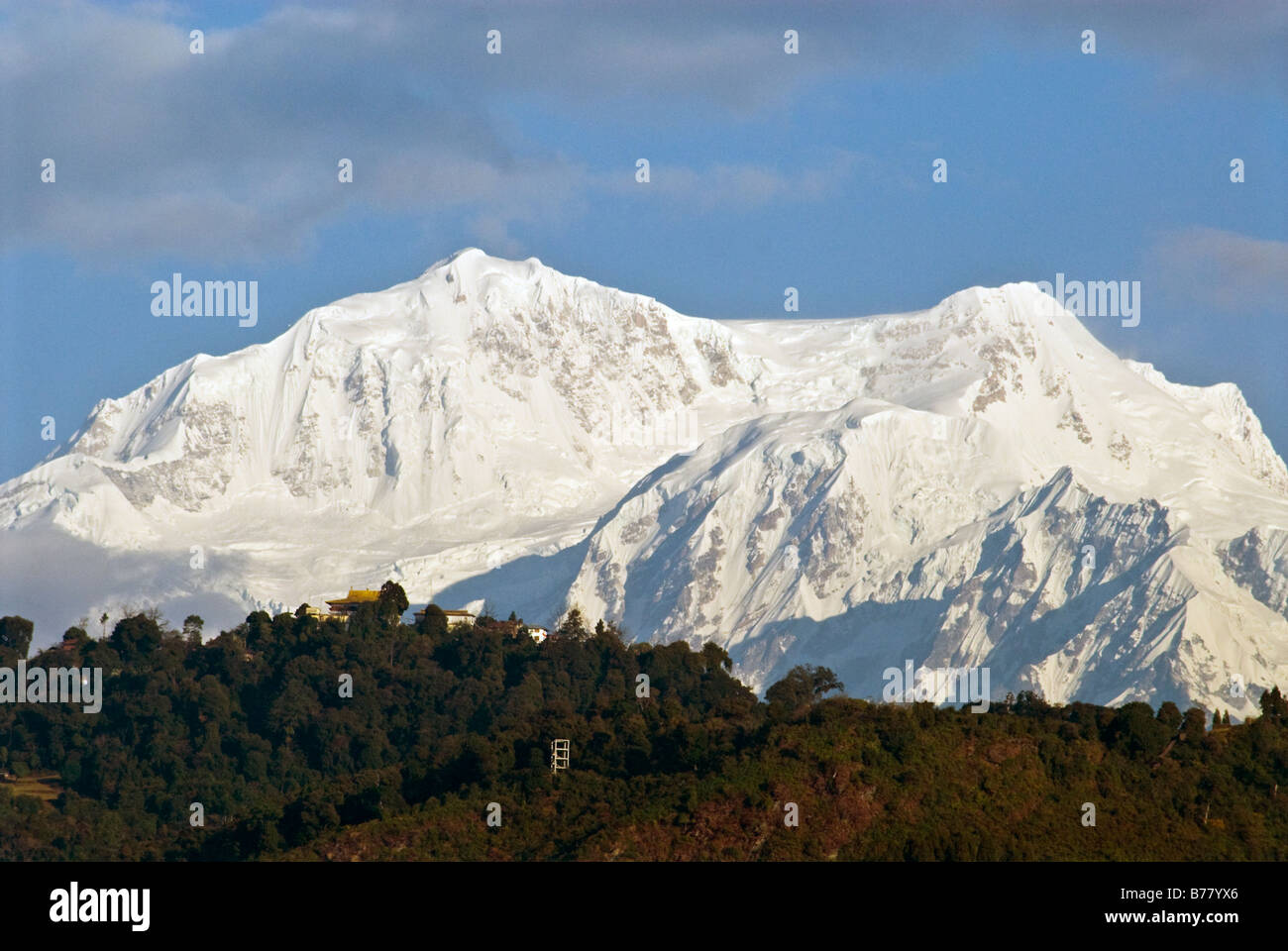 Peaks of the Kangchenjunga mountain range, Sikkim. Pemayangtse ...