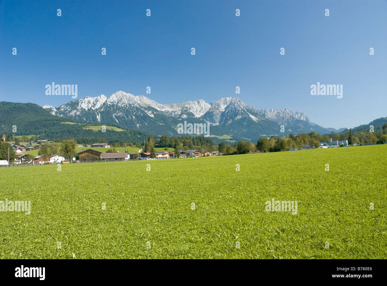 Wild Kaiser Mountains from Soll Austria Stock Photo - Alamy