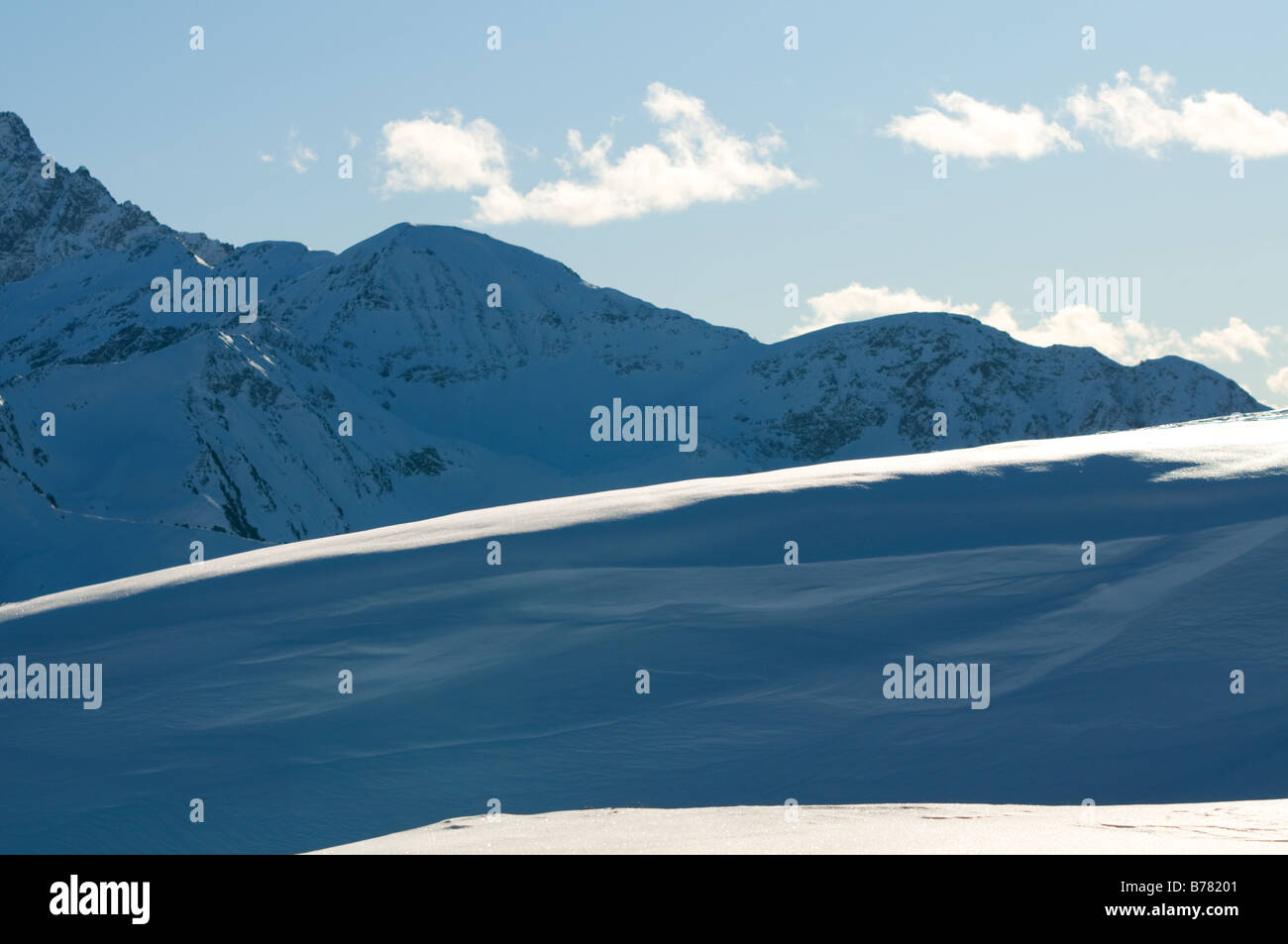 Snowy winter landscape. The Alps Stock Photo - Alamy