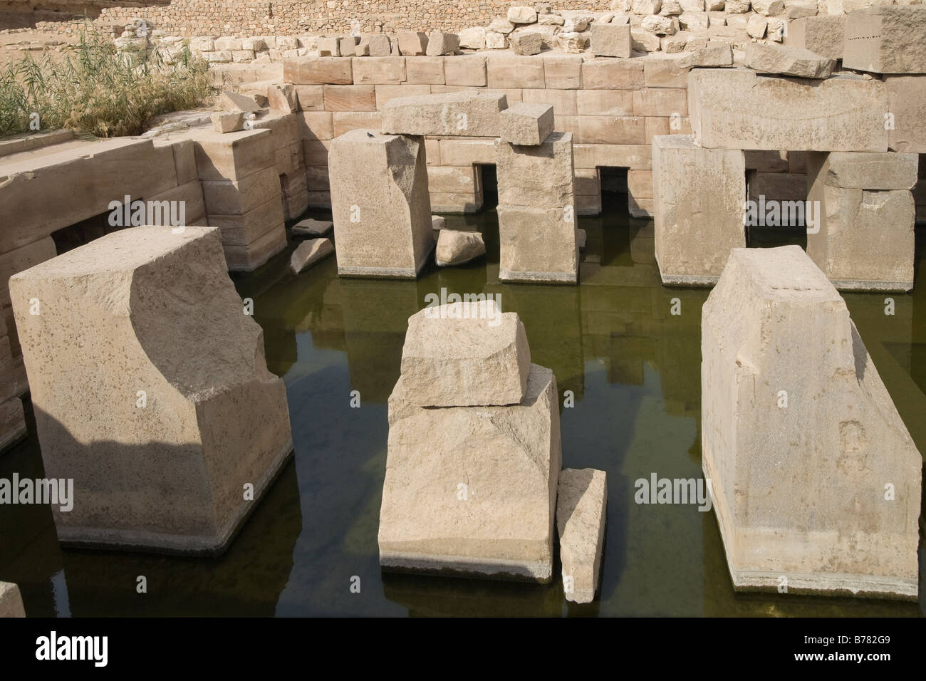 The Osireion at the Temple of Seti I at Abydos, Nile Valley, Egypt ...