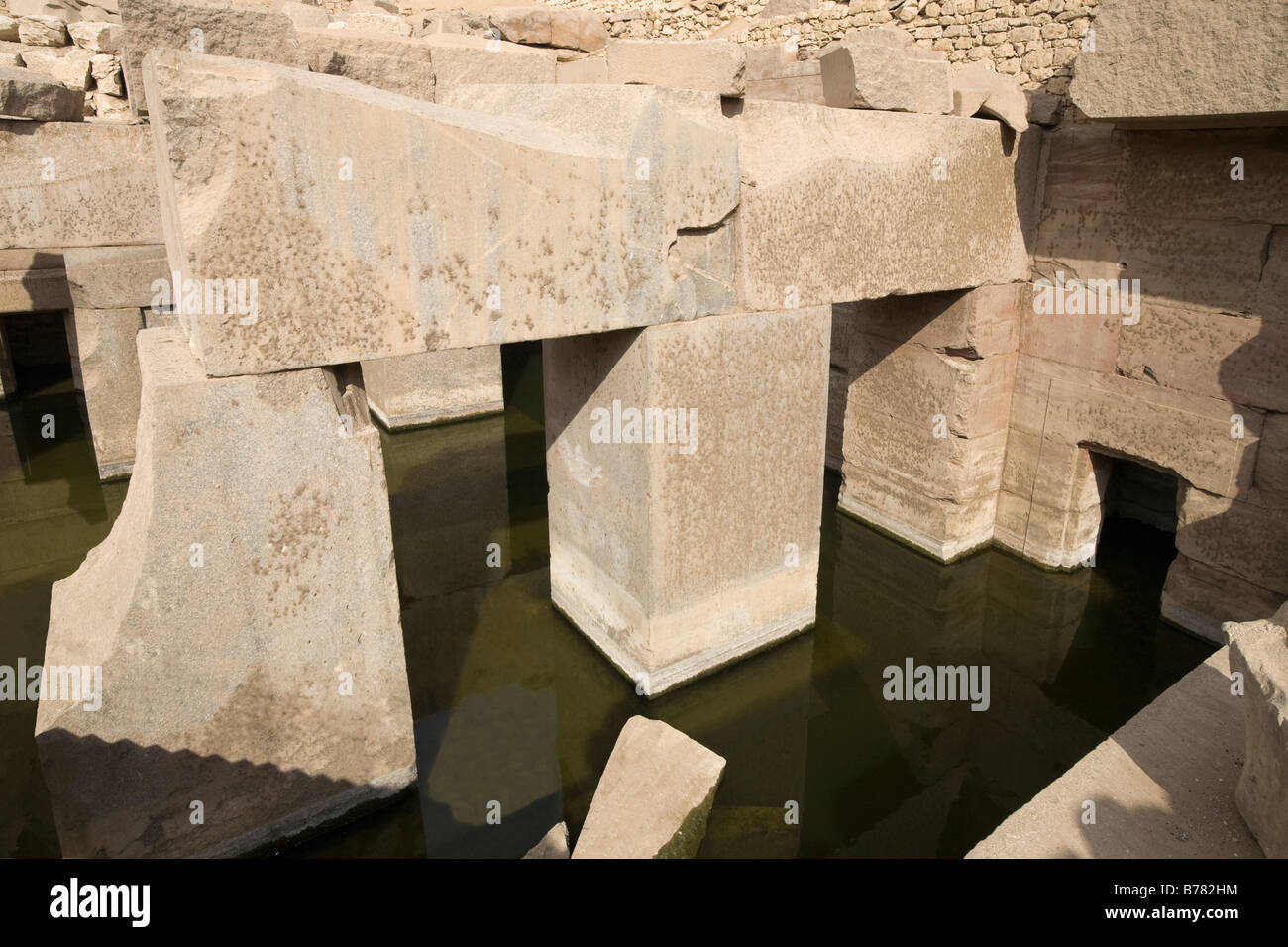 The Osireion at the Temple of Seti I at Abydos, Nile Valley, Egypt ...