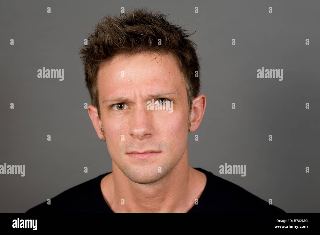 Man with fine hair hi-res stock photography and images - Alamy