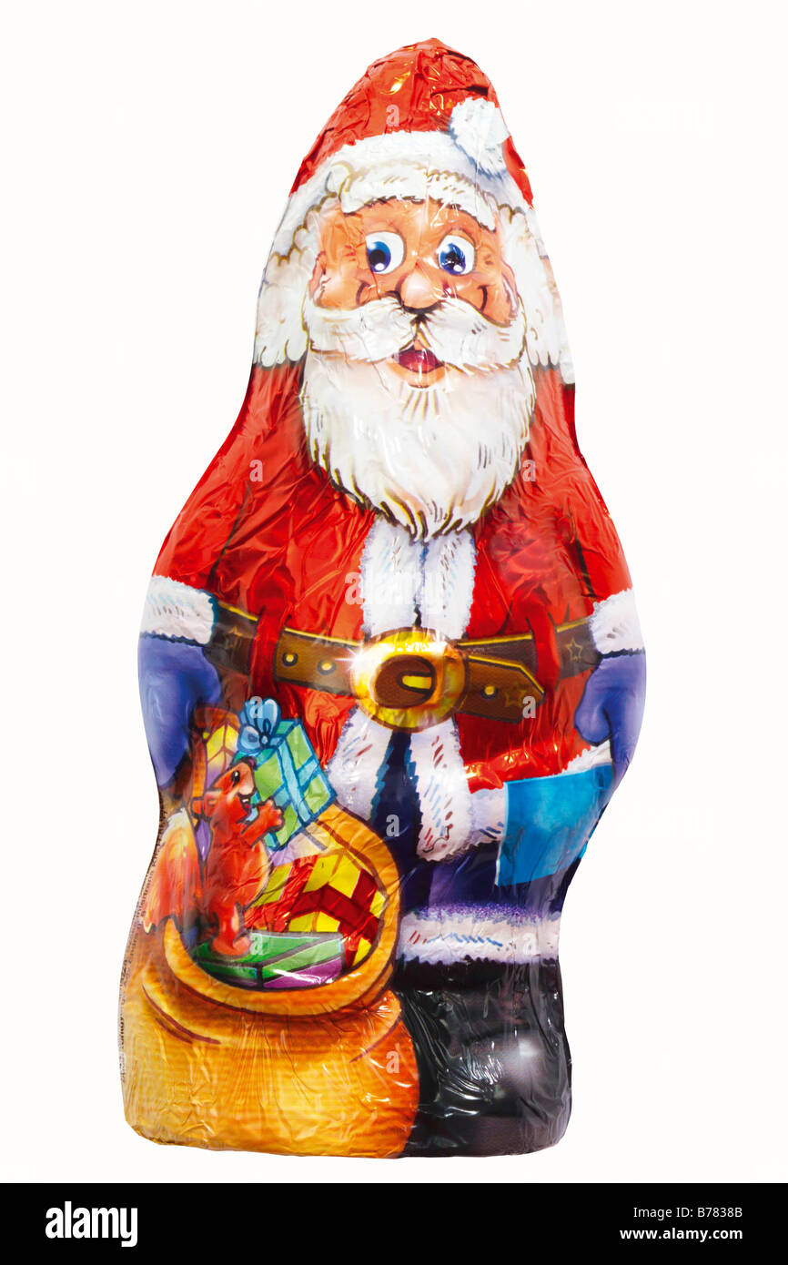 Chocolate Santa Claus Stock Photo - Alamy