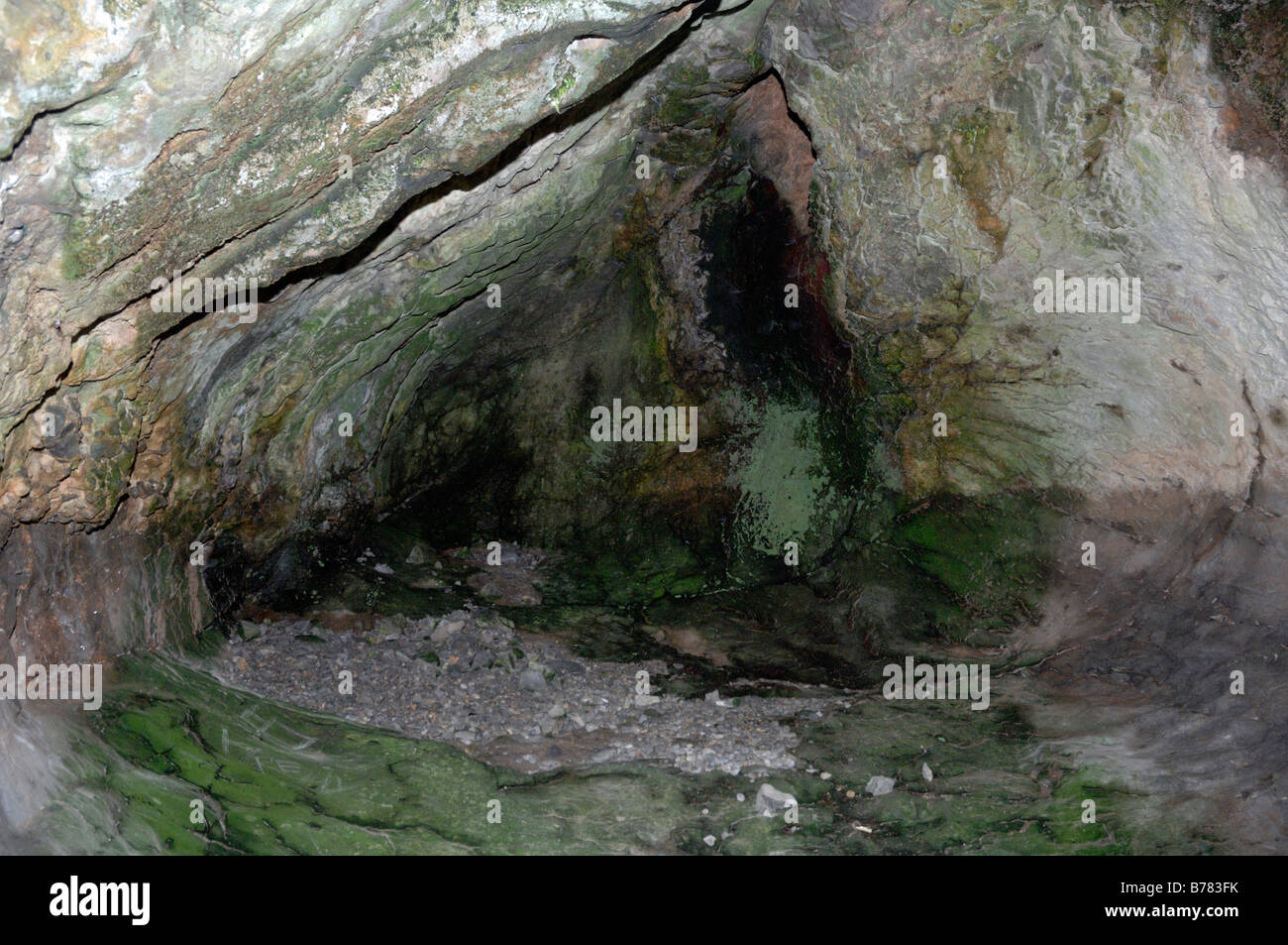 Cave interior Paviland Cave Gower West Glamorgan Wales UK Europe Stock ...