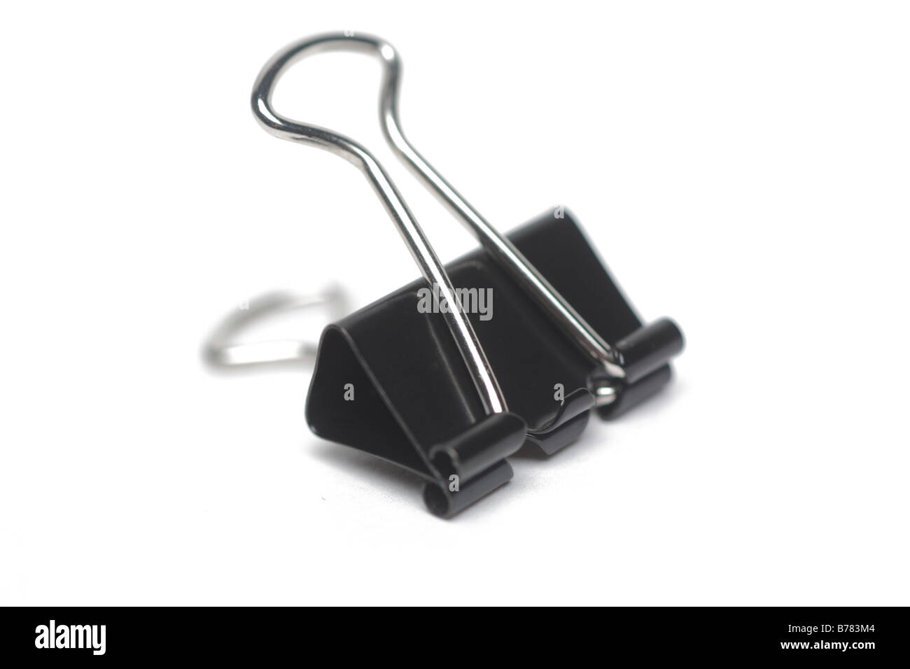 Binder clip, close-up, studio shot, white background Stock Photo - Alamy