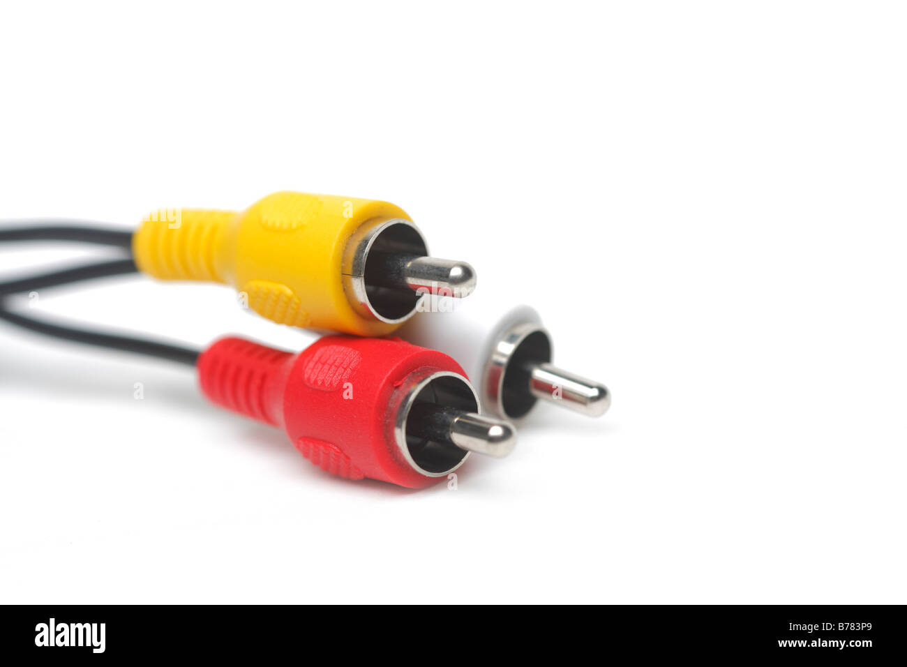 RCA cables, studio shot, white background Stock Photo - Alamy