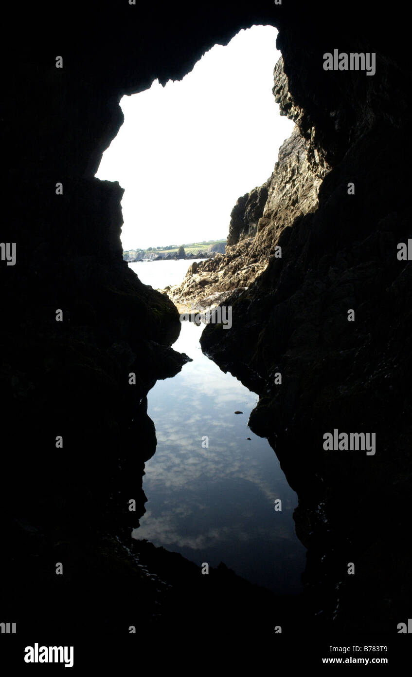 Coastal cave, Southern Ireland Stock Photo - Alamy