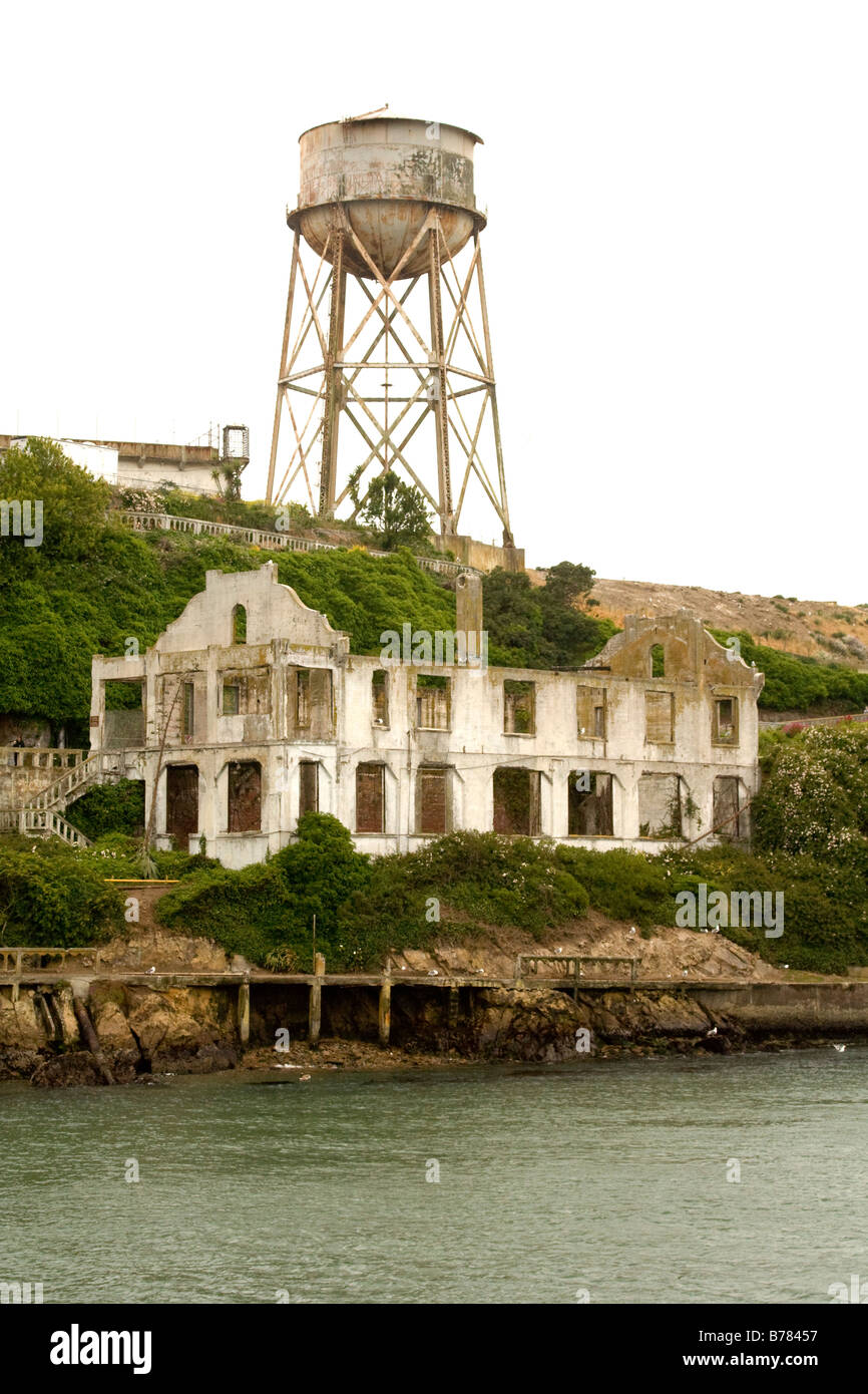 Alcatraz Island with Water Tower in San Francisco Stock Photo - Alamy