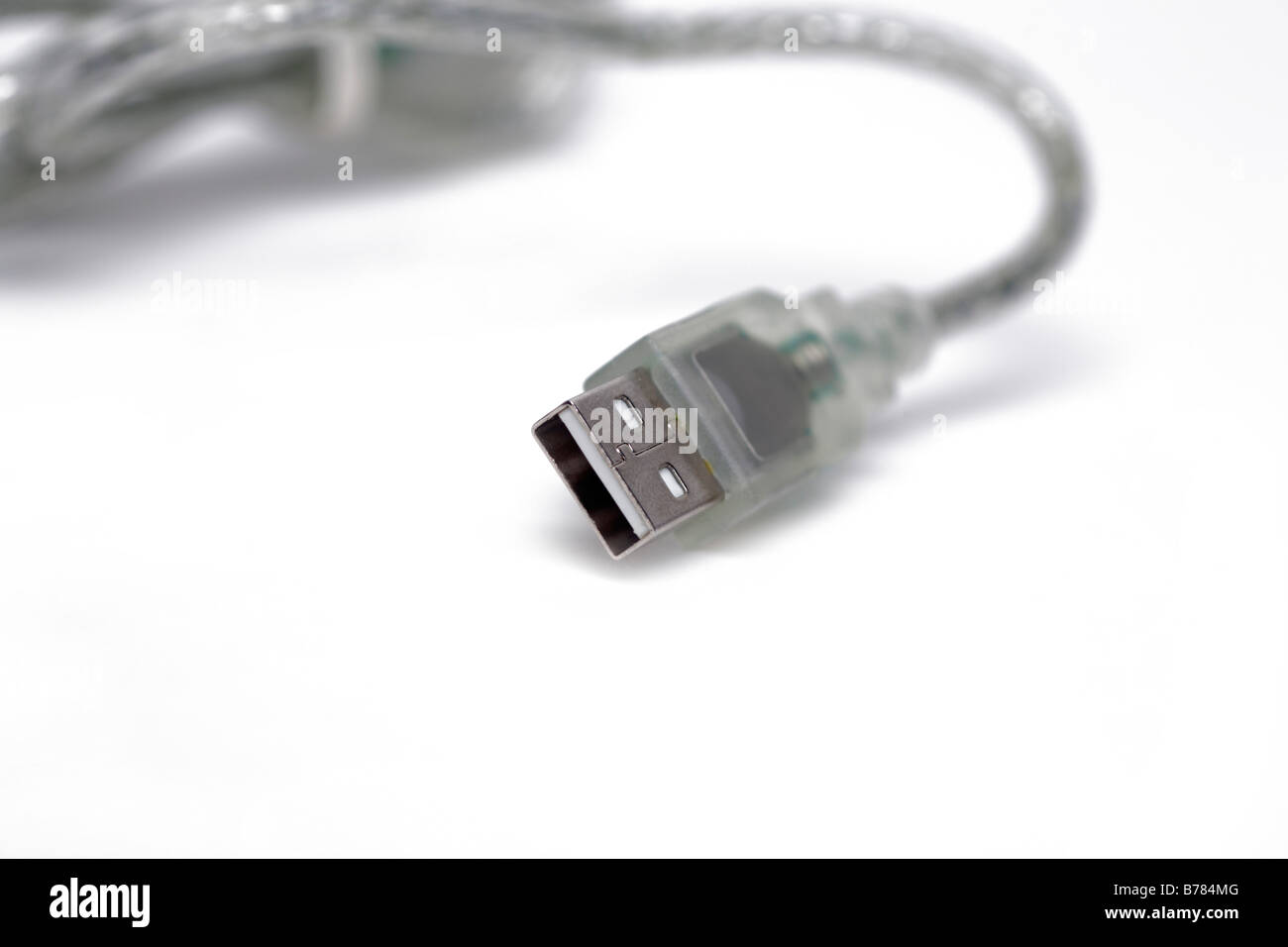 USB computer cable, white background, studio shot Stock Photo - Alamy