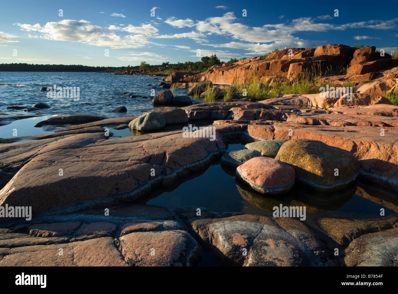 Stony coast of the Baltic sea at Aland islands in Finland Stock Photo ...