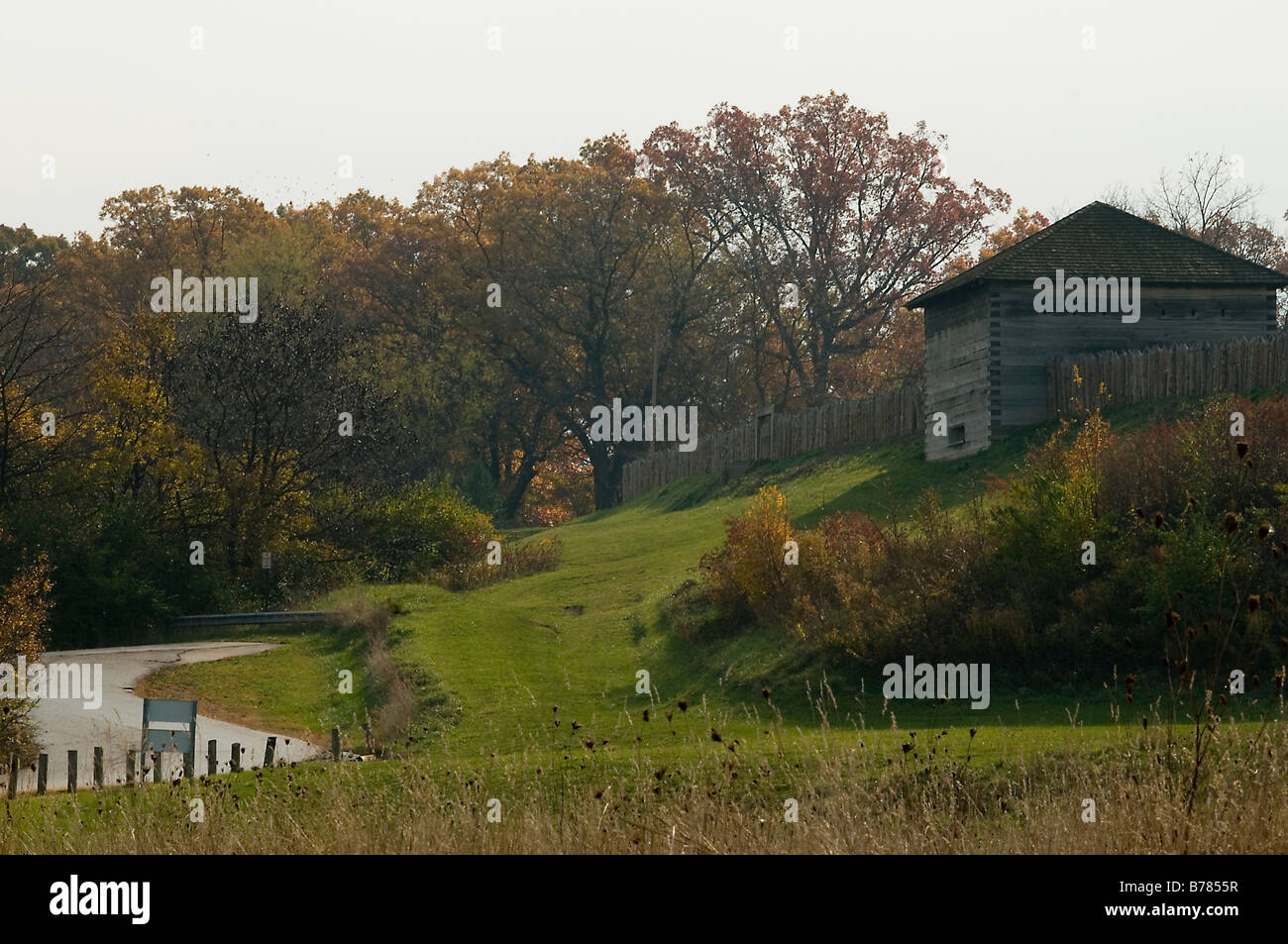 Fort Meigs landscape with fall foilage Stock Photo - Alamy