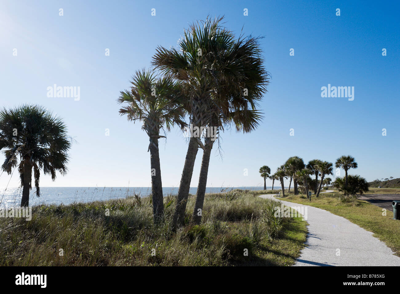Main beach on the east coast, Jekyll Island, Georgia, USA Stock Photo ...