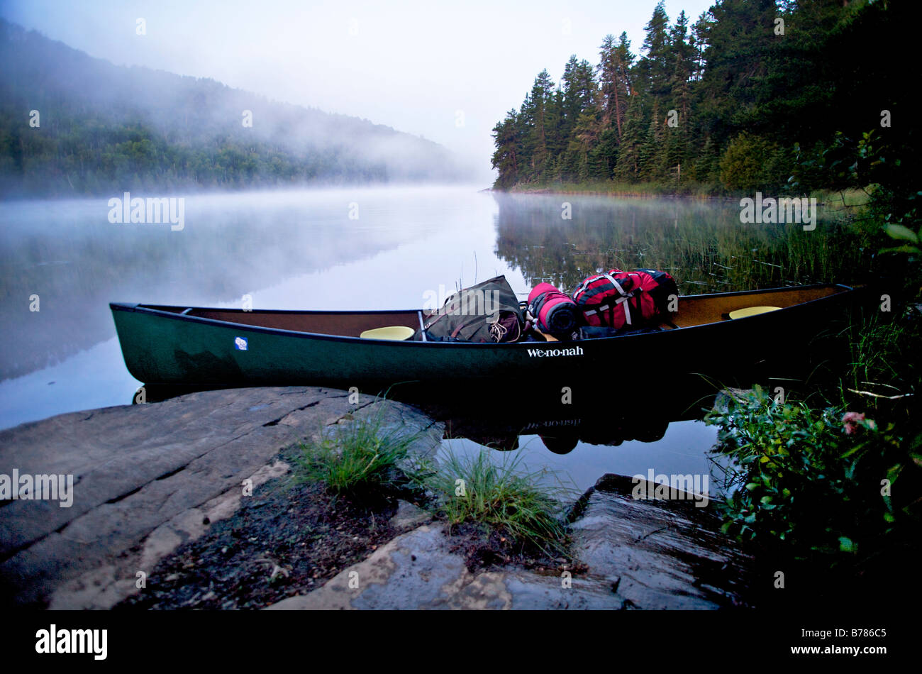 Packed up and ready to leave base camp in Boundary Waters Canoe Area ...