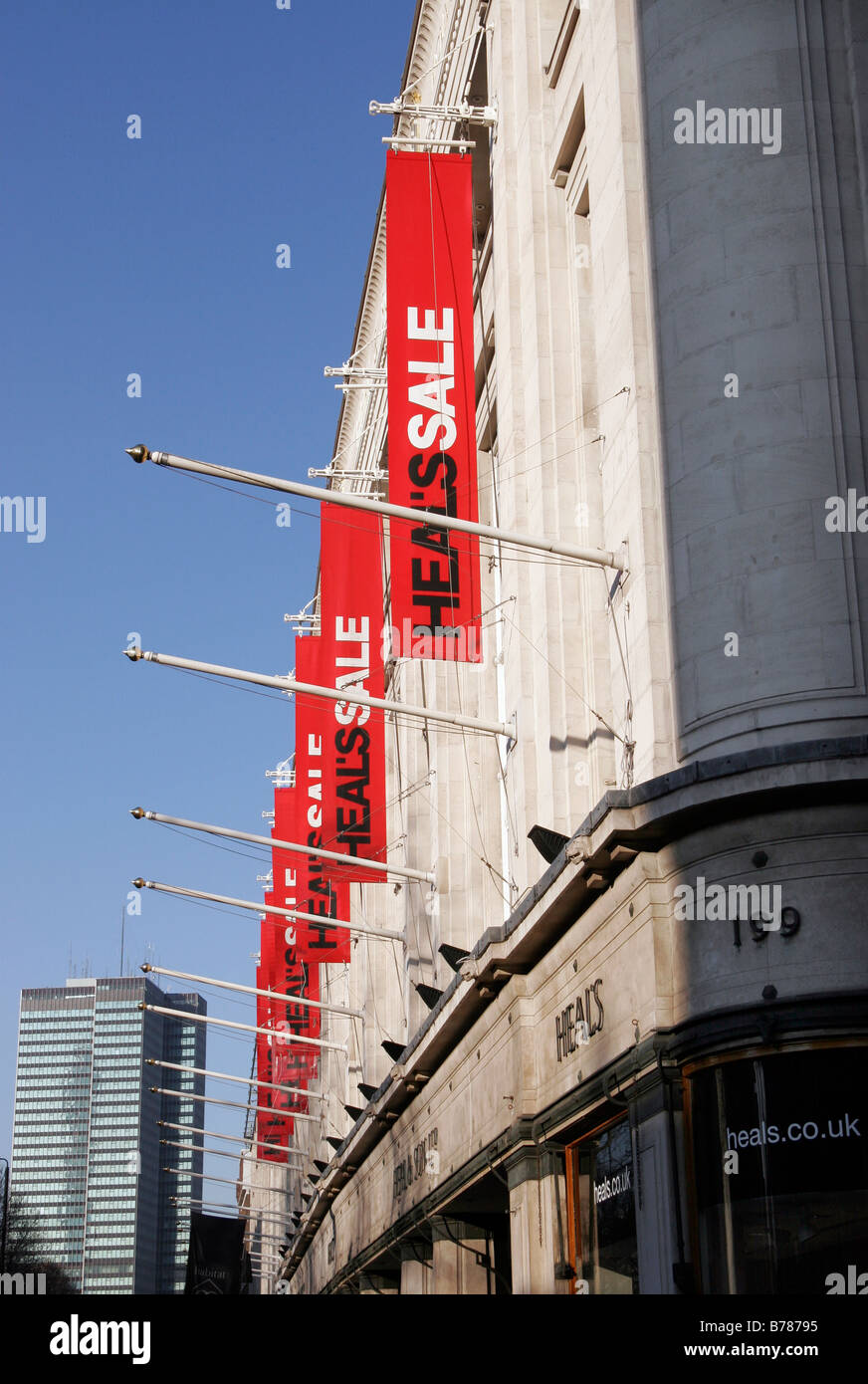 Heals shop front on the flagship store in Tottenham Court Road Stock ...