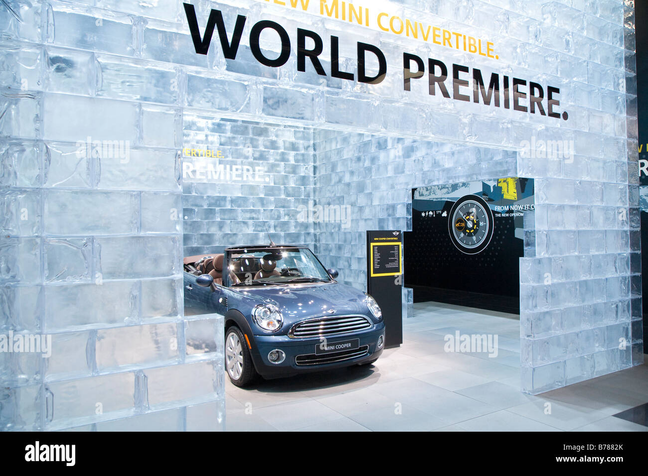 Detroit Michigan The Mini Cooper convertible on display at the North ...