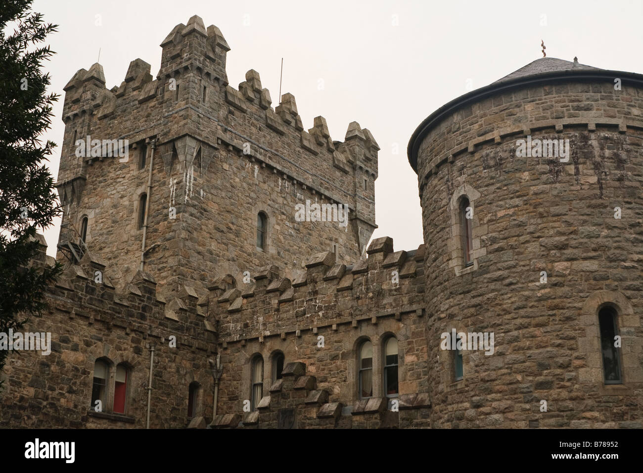 The tower of the castle at Glenveagh National Park in Donegal Ireland ...