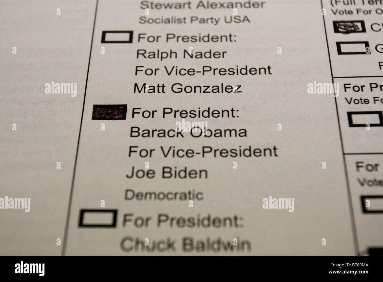 Obama ballot hi-res stock photography and images - Alamy