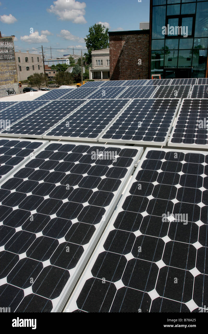 Rooftop solar panel Stock Photo - Alamy