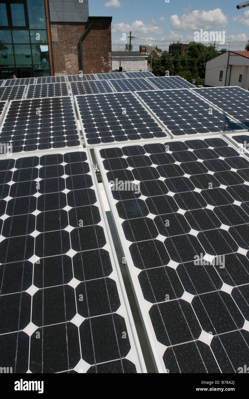 Rooftop solar panel Stock Photo - Alamy