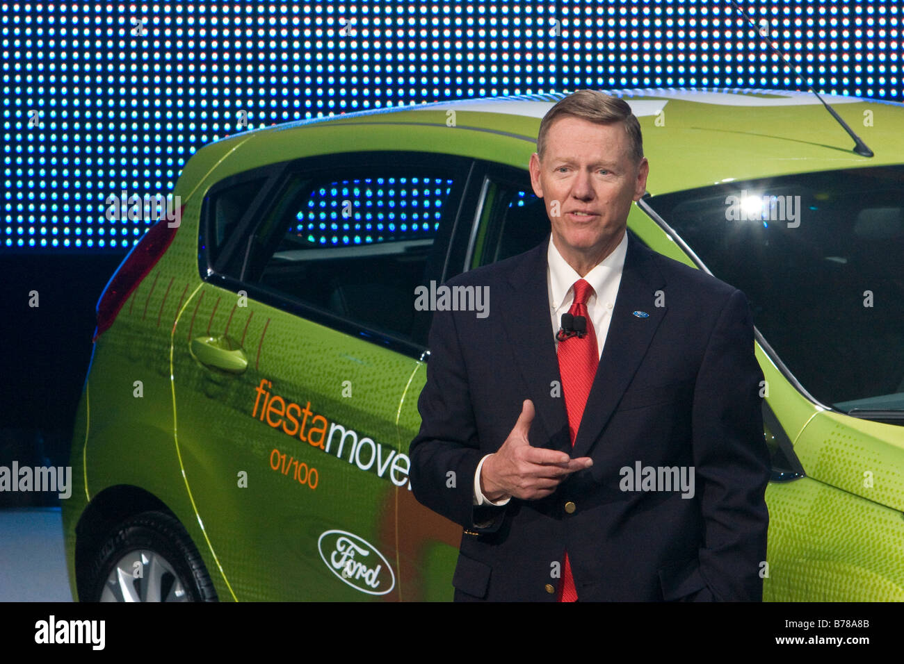 Detroit Michigan Ford CEO Alan Mulally at the North American ...