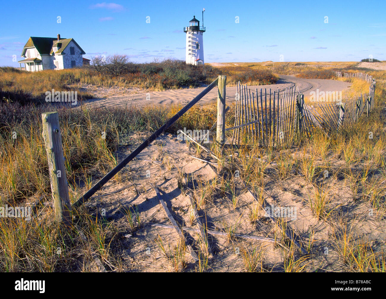 Race Point lighthouse in Cape Cod, Massachusetts, MA, in USA Stock ...