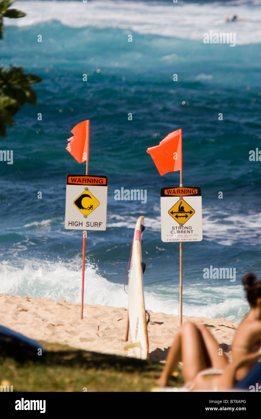 High Surf Advisory Stock Photo - Alamy